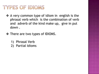 Idioms presentation | PPT
