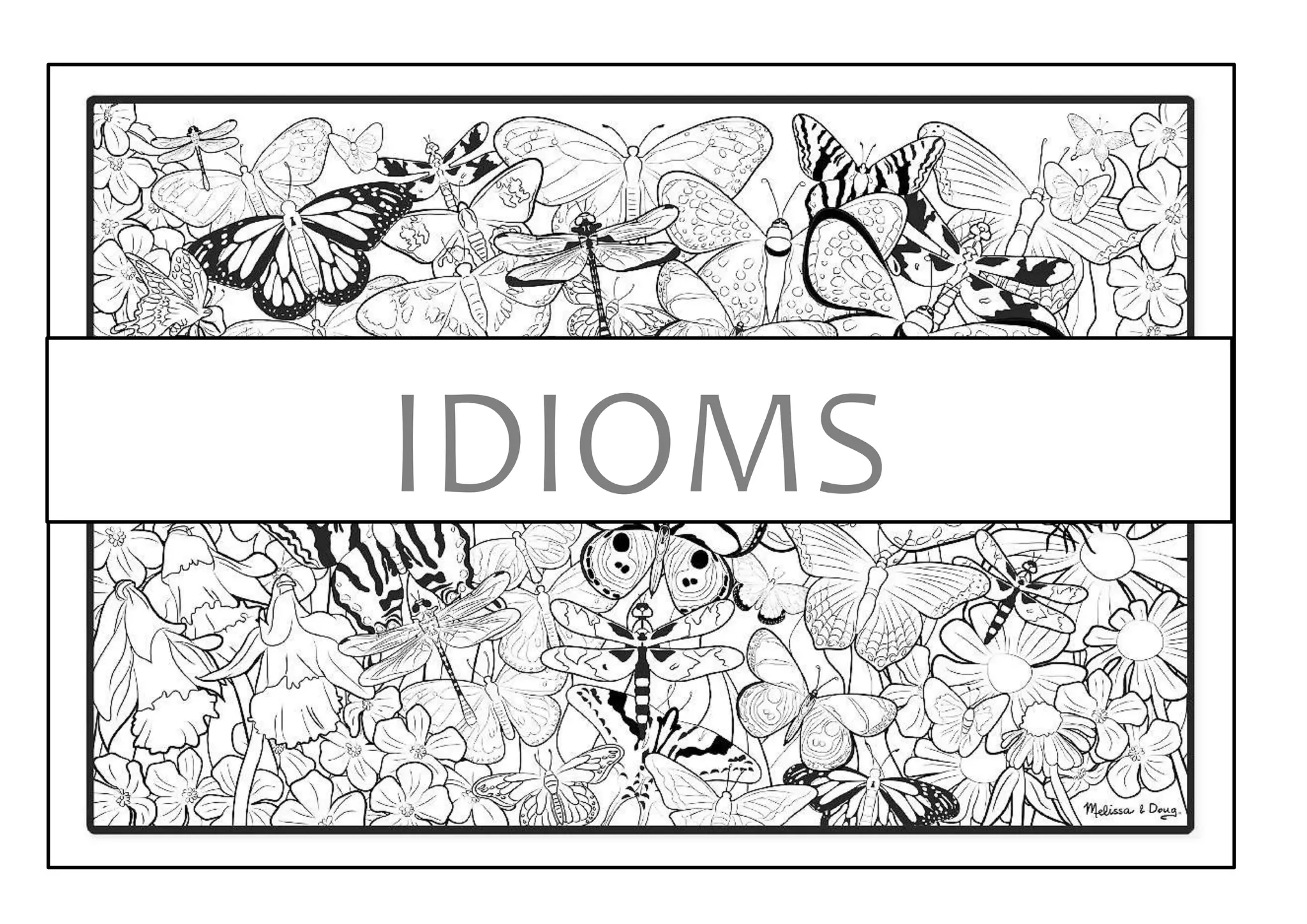 Idioms Tab Booklet - Doodles Book Cover | DOCX
