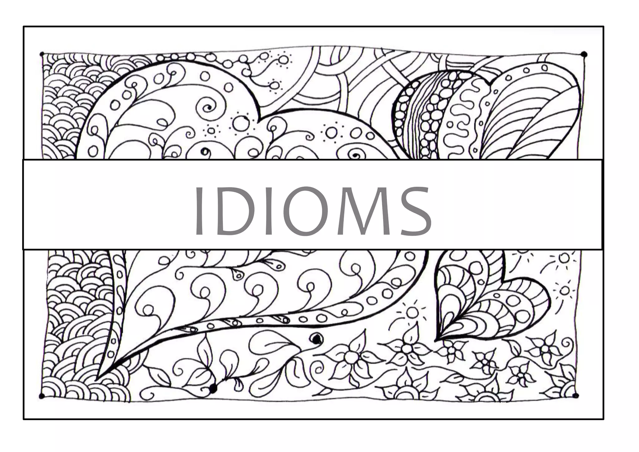 Idioms Tab Booklet - Doodles Book Cover | DOCX