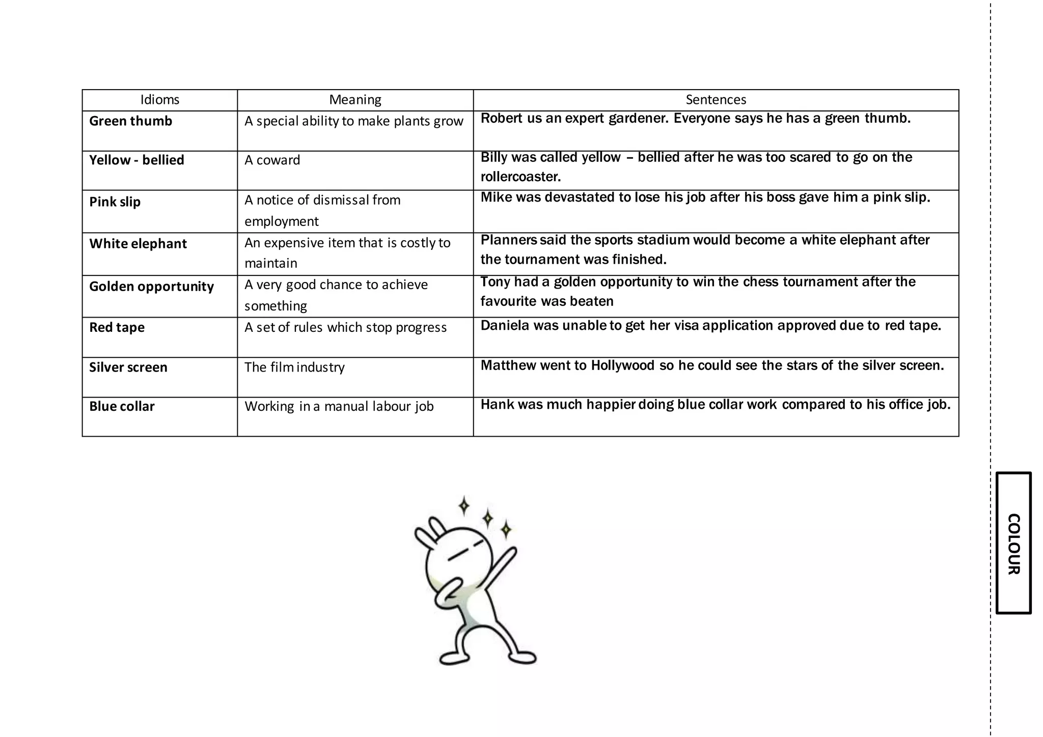 Idioms Tab Booklet - Doodles Book Cover | DOCX