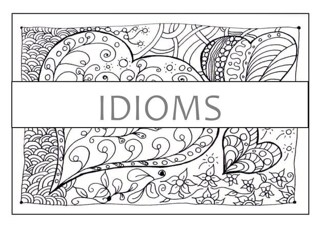 Idioms Tab Booklet - Doodles Book Cover | DOCX