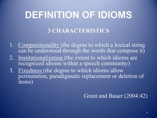 Idioms teaching through the multiple pathways model | PPT