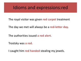 Idioms with colours | PPSX