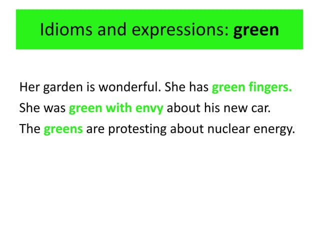 Idioms with colours | PPT
