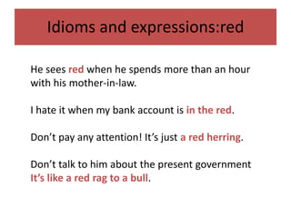 Idioms with colours | PPSX