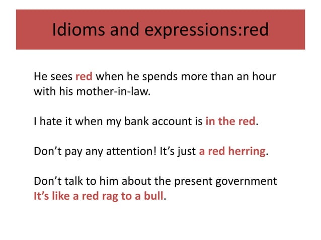 Idioms with colours | PPT