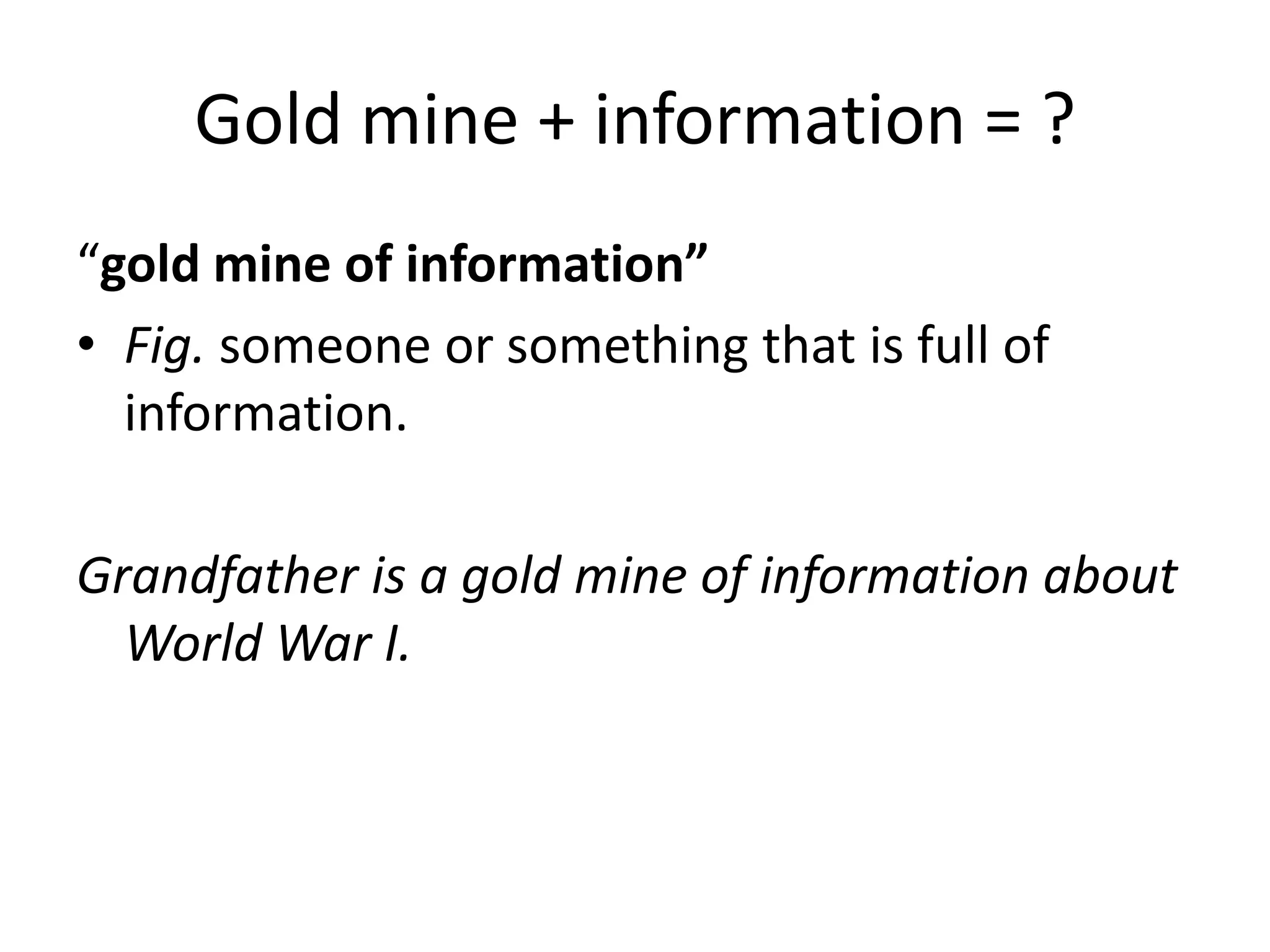 Idioms with gold | PPT