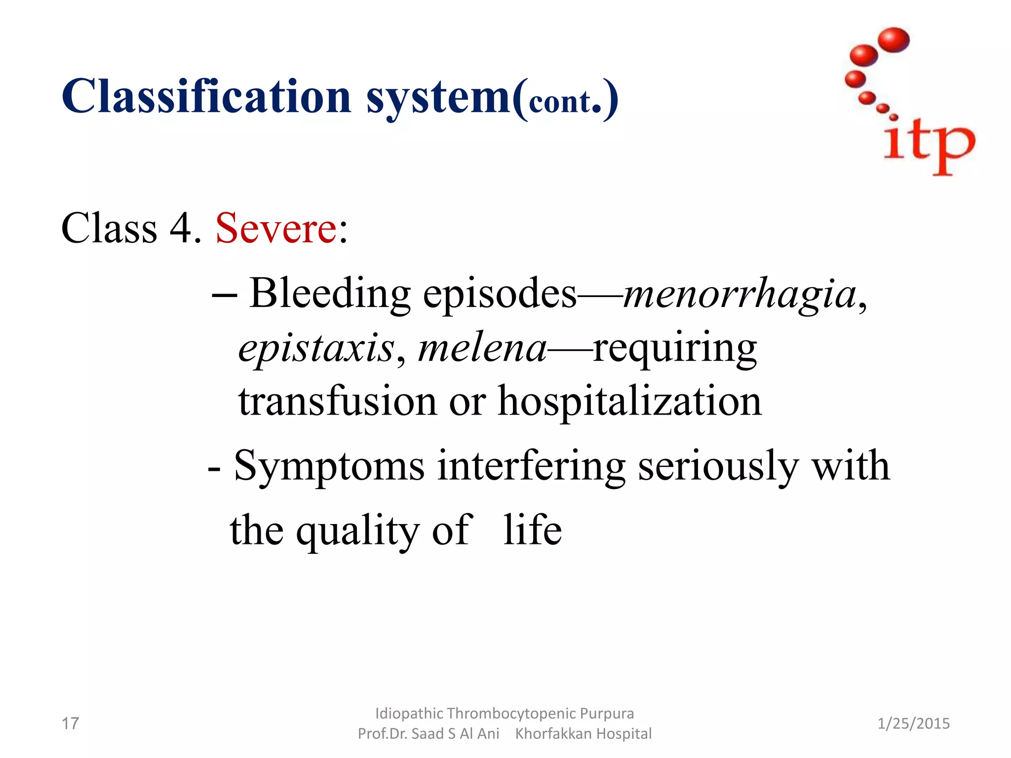 Idiopathic (autoimmune) Thrombocytopenic Purpura | PPTX