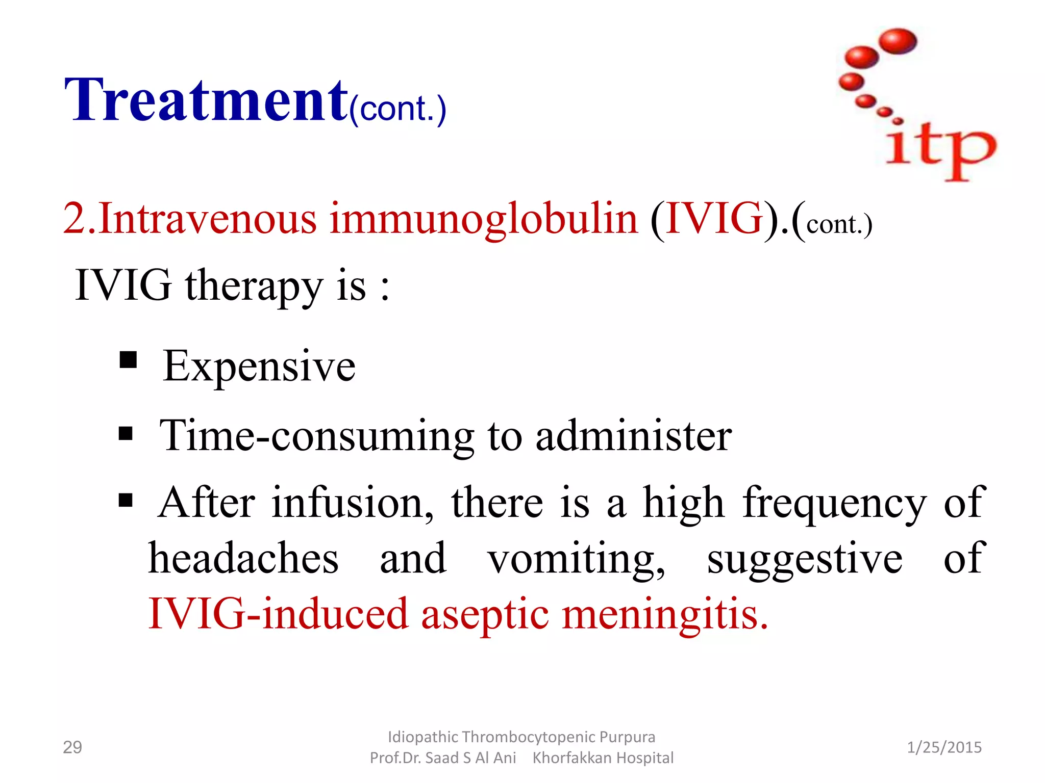 Idiopathic (autoimmune) Thrombocytopenic Purpura | PPTX