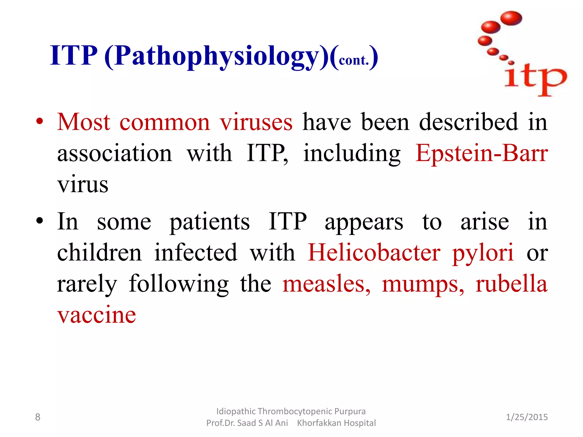 Idiopathic (autoimmune) Thrombocytopenic Purpura | PPTX