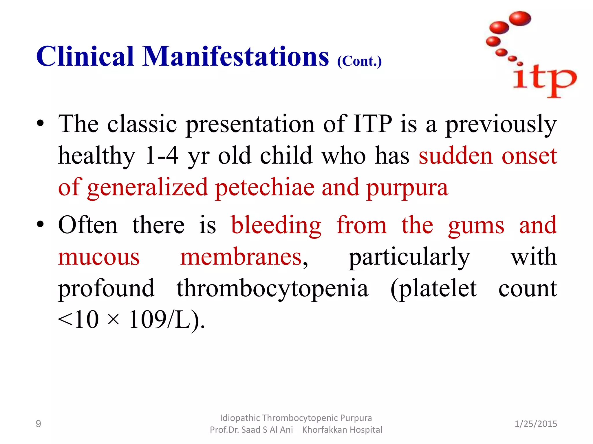 Idiopathic (autoimmune) Thrombocytopenic Purpura | PPTX