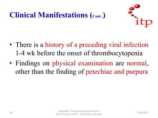 Idiopathic (autoimmune) Thrombocytopenic Purpura | PPTX