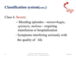 Idiopathic (autoimmune) Thrombocytopenic Purpura | PPTX