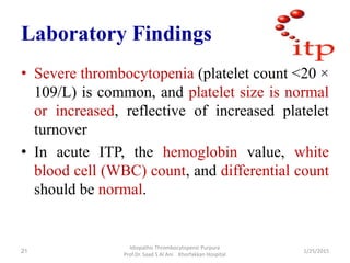 Idiopathic (autoimmune) Thrombocytopenic Purpura | PPTX