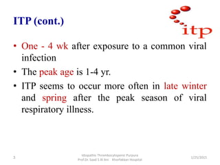 Idiopathic (autoimmune) Thrombocytopenic Purpura | PPTX
