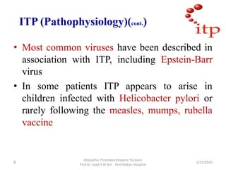 Idiopathic (autoimmune) Thrombocytopenic Purpura | PPTX