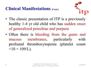 Idiopathic (autoimmune) Thrombocytopenic Purpura | PPTX