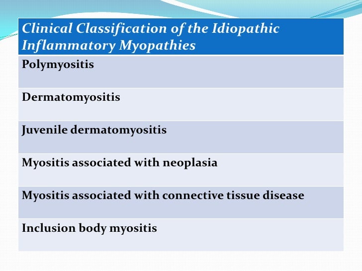 Idiopathic inflammatory myopathy