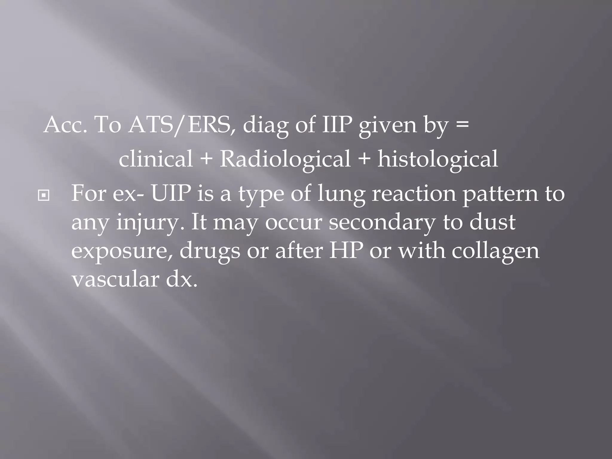 Idiopathic interstitial pneumonias 1 | PPTX