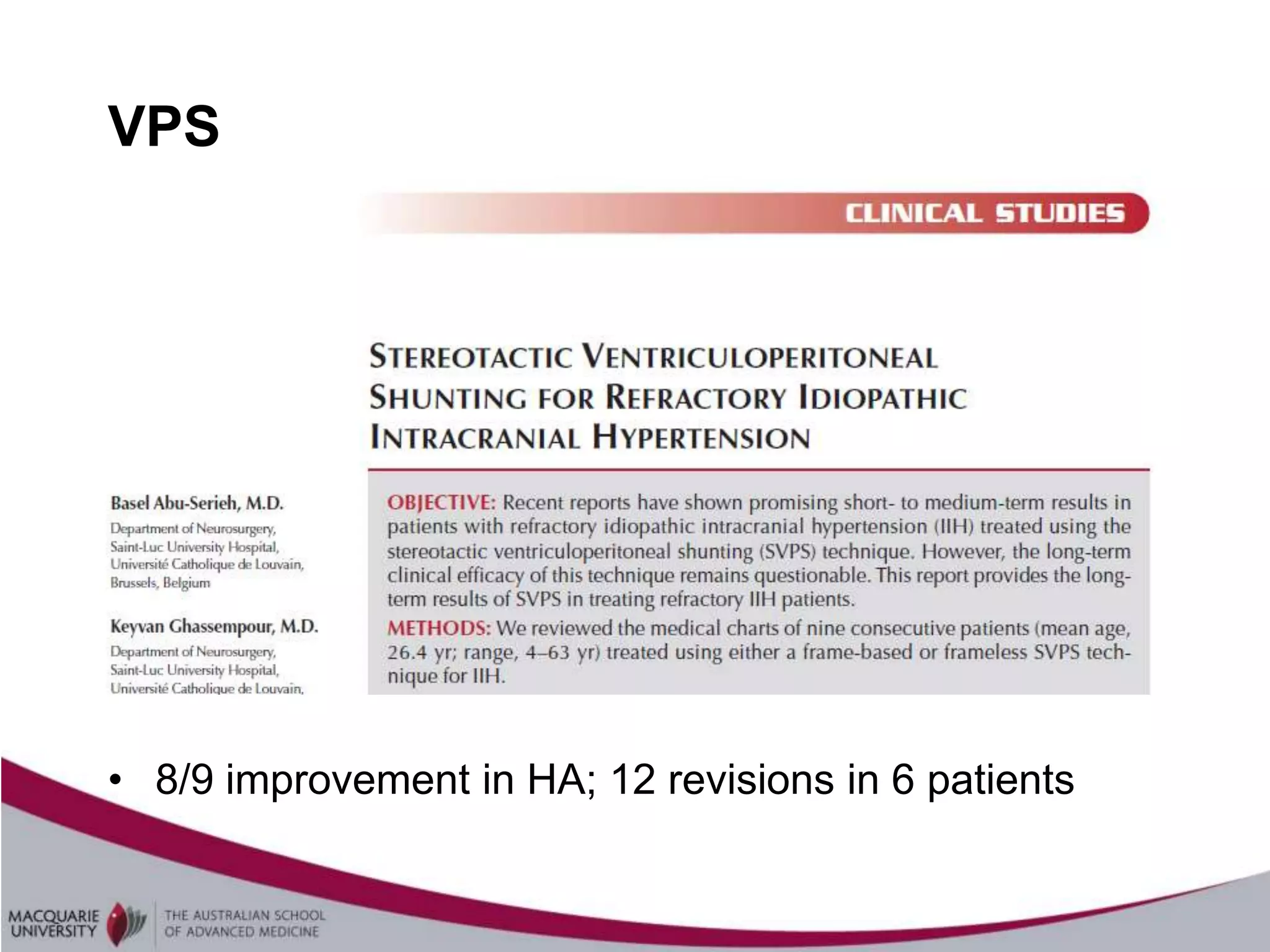 Idiopathic intracranial hypertension | PPT