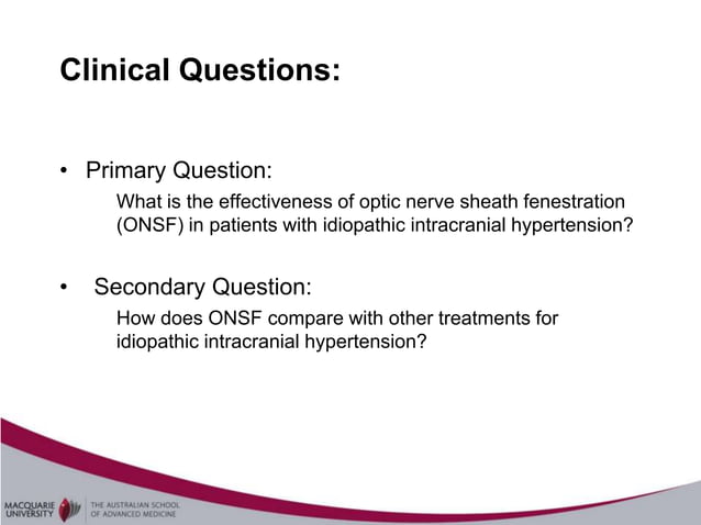 Idiopathic intracranial hypertension | PPT