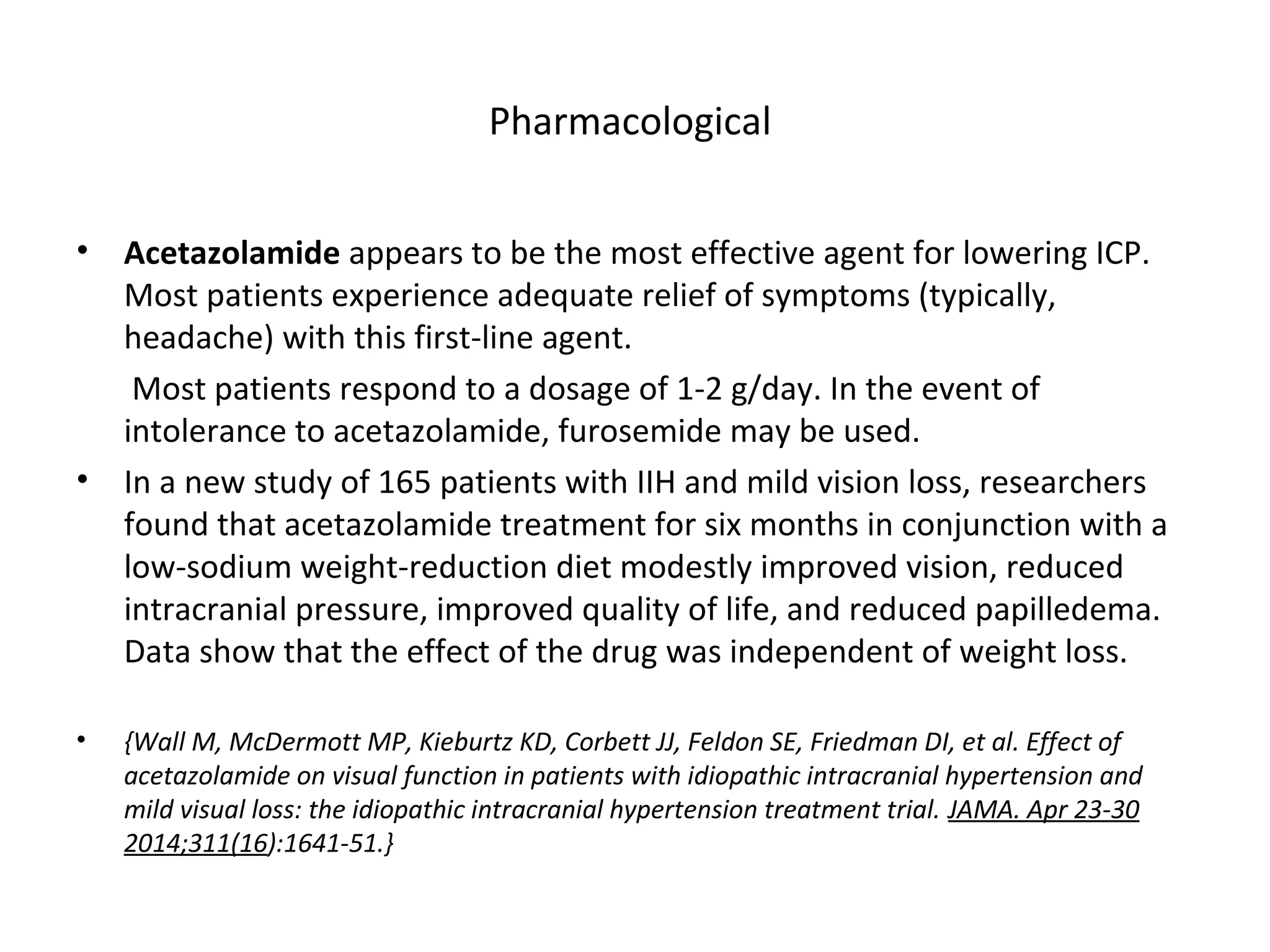 Idiopathic intracranial hypertension | PPT