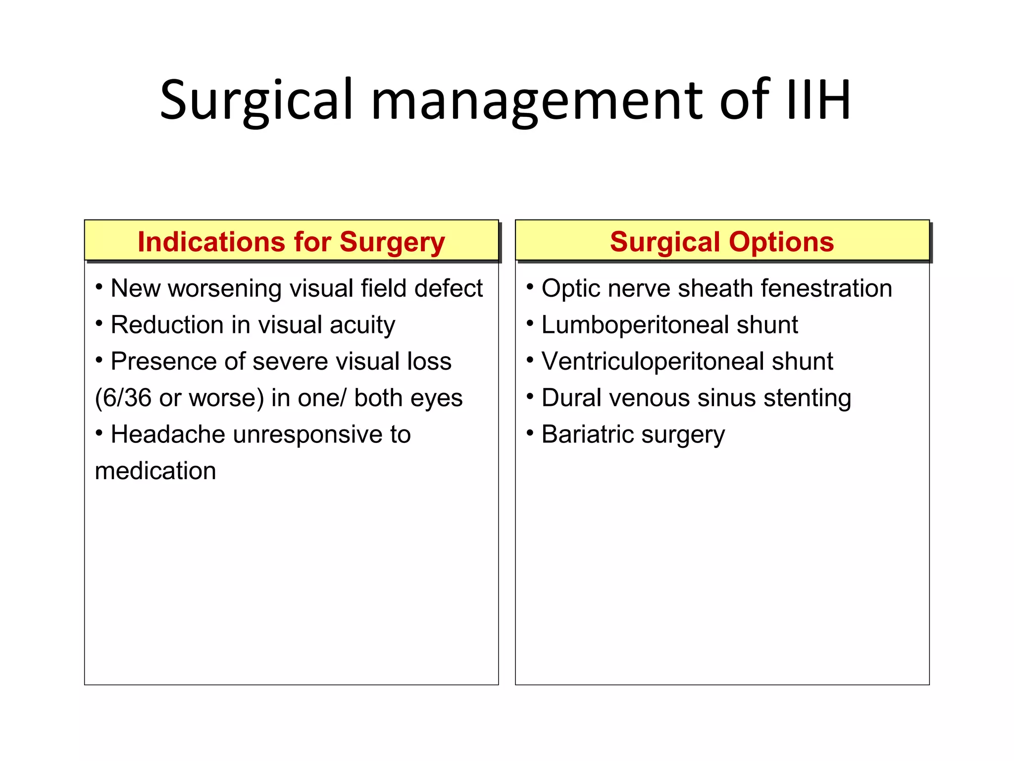 Idiopathic intracranial hypertension | PPT