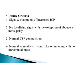 Idiopathic intracranial hypertension | PPT
