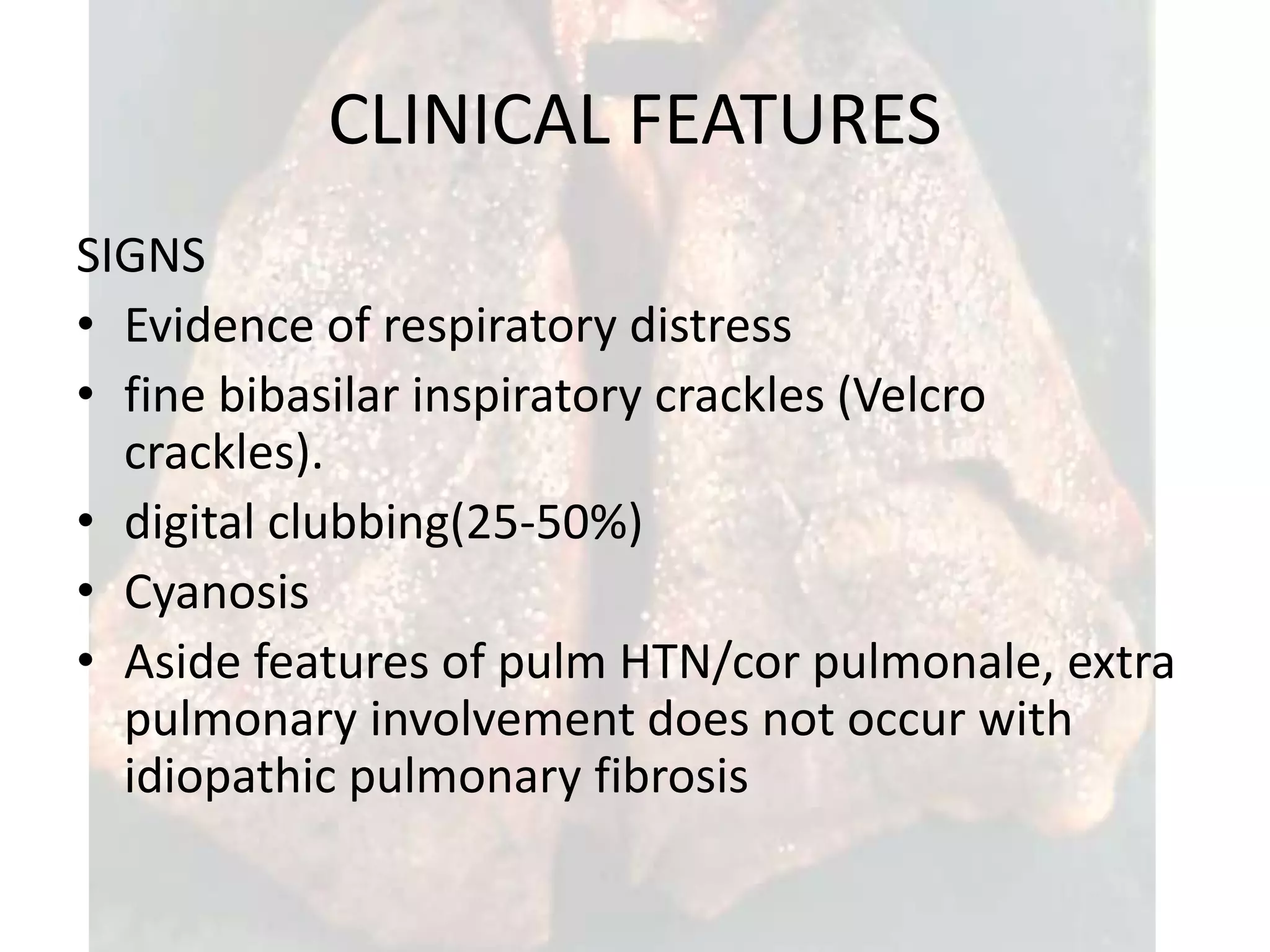 Idiopathic pulmonary fibrosis copy | PPTX