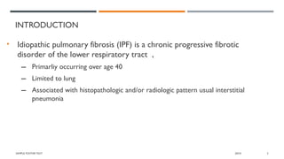 Idiopathic Pulmonary Fibrosis & Sarcoidosis.pptx