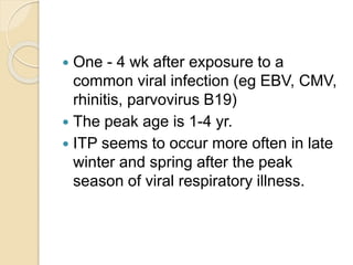 Immune thrombocytopenia purpura (itp) | PPTX