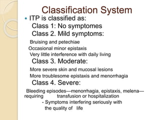 Immune thrombocytopenia purpura (itp) | PPTX