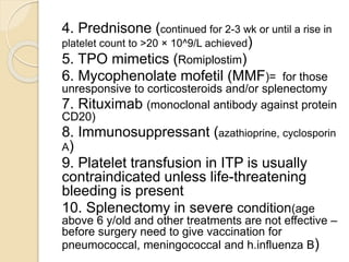 Immune thrombocytopenia purpura (itp) | PPTX
