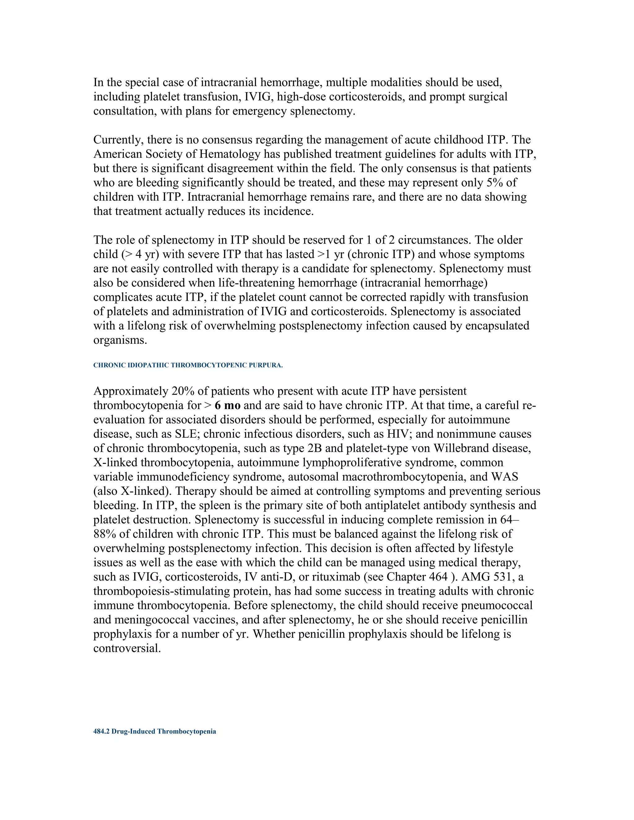 Idiopathic Thrombocytopenic Purpura | DOC