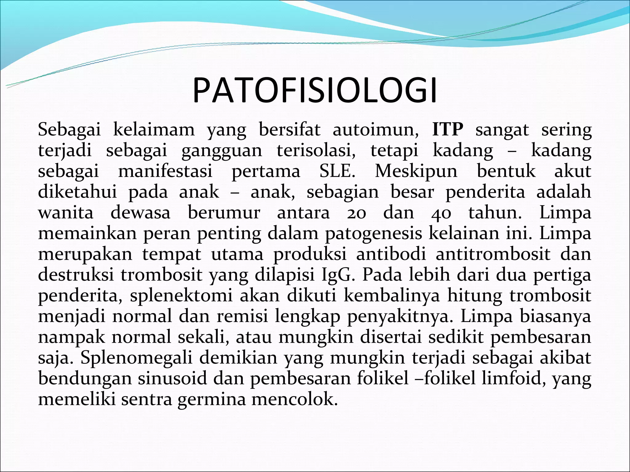 Idiopathic trombocytopenic purpura ( itp ) | PPT