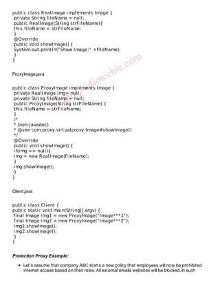 Gang of four Proxy Design Pattern | PDF