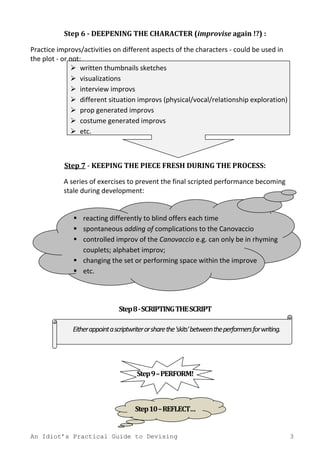 Idiots Guide to Devising ENG | PDF