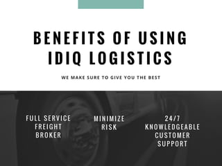 IDIQ Logistics, LLC Presentation | PPT