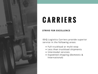 IDIQ Logistics, LLC Presentation | PDF
