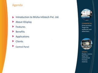 Misha Infotech Presents IDisplay - A Digital Notice Board Software | PPTX
