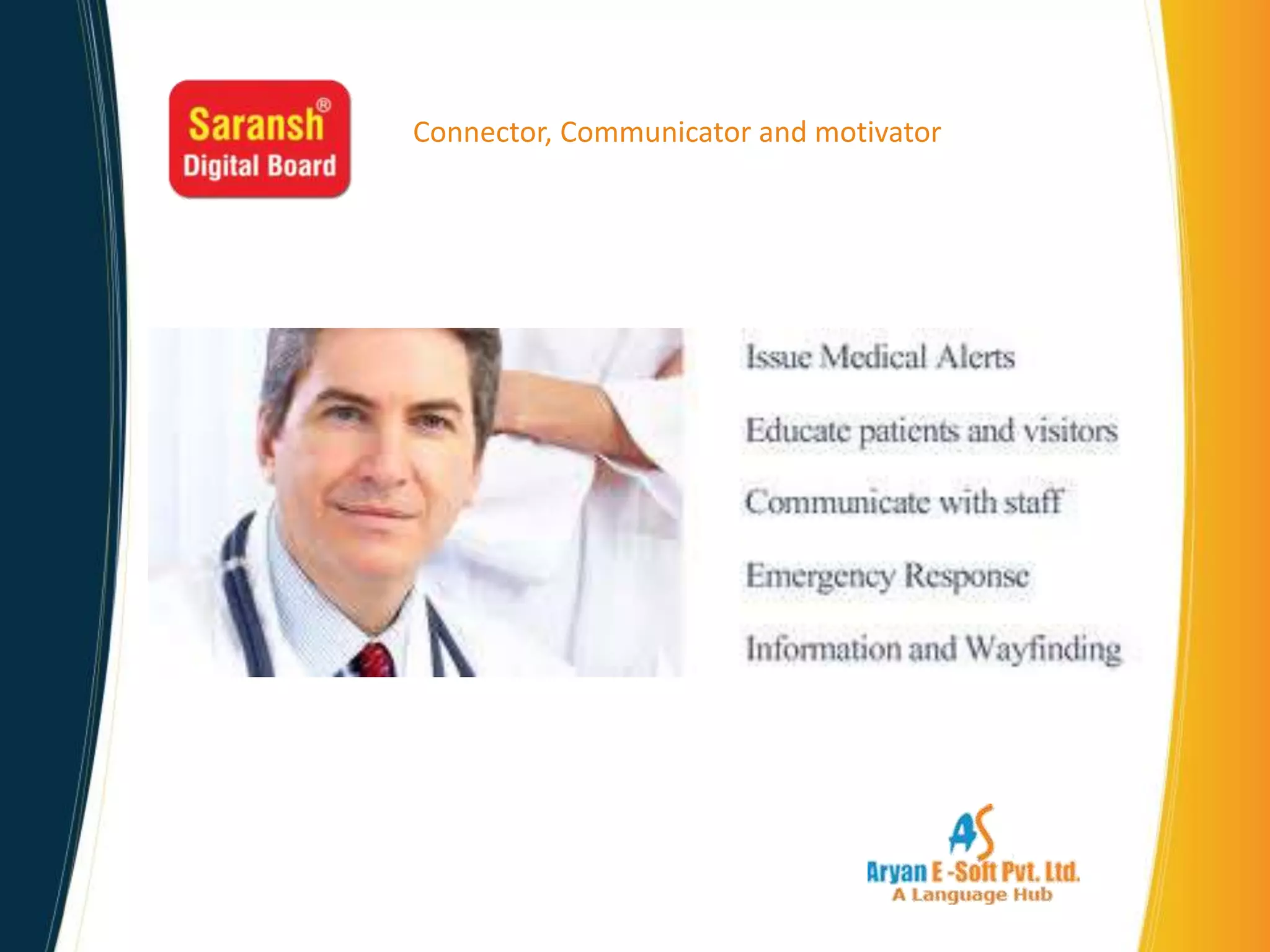 Aryan E-Soft Pvt Ltd Software offers Saransh Digital Board | PPTX