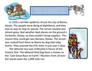 Iditarod ELA and Math Worksheets | PDF