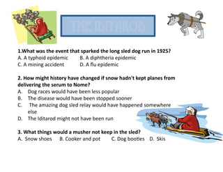 Iditarod ELA and Math Worksheets | PPT