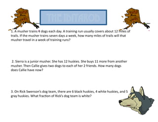 Iditarod ELA and Math Worksheets | PDF