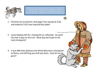 Iditarod ELA and Math Worksheets | PPT