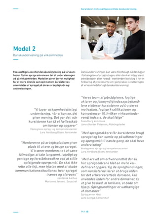 Idékatalog om beskæftigelsesrettet danskundervisning | PDF