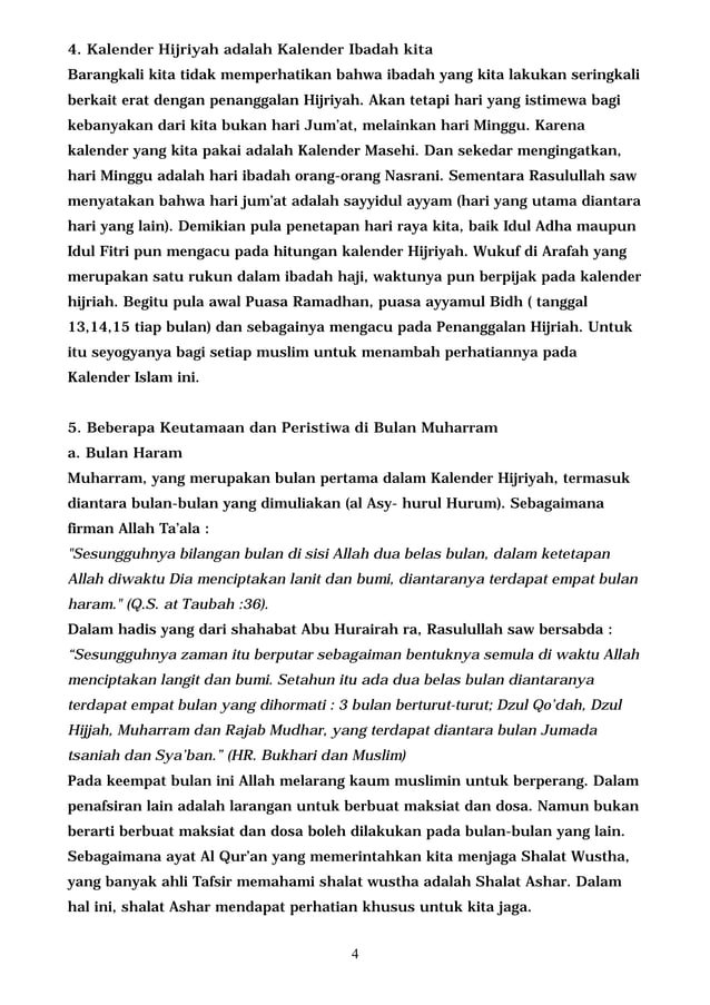 KEUTAMAAN BULAN MUHARRAM | PDF