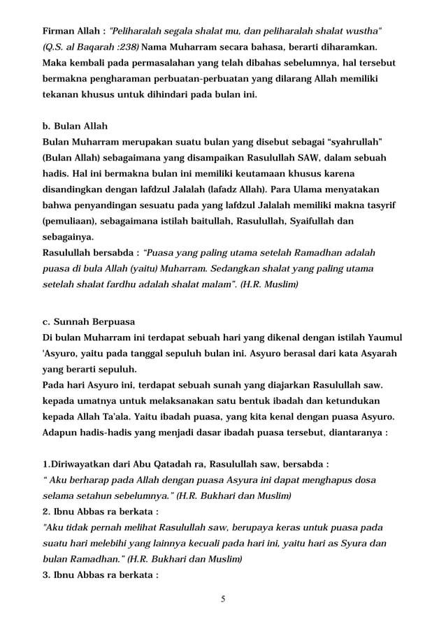KEUTAMAAN BULAN MUHARRAM | PDF