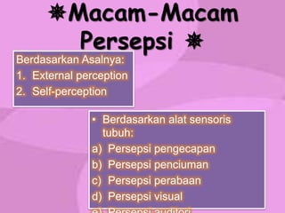 Idk ii persepsi sensori | PPTX
