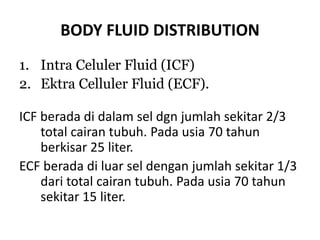 keseimbangan cairan dan elektrolit | PPTX